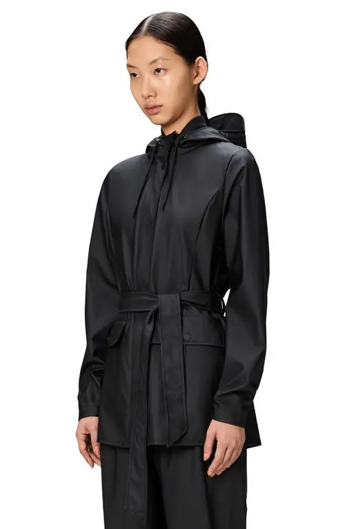 Rains Curve Waterproof Rain Jacket - Black