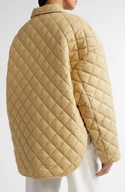 TOTEME Oversized Quilted Jacket - Desert