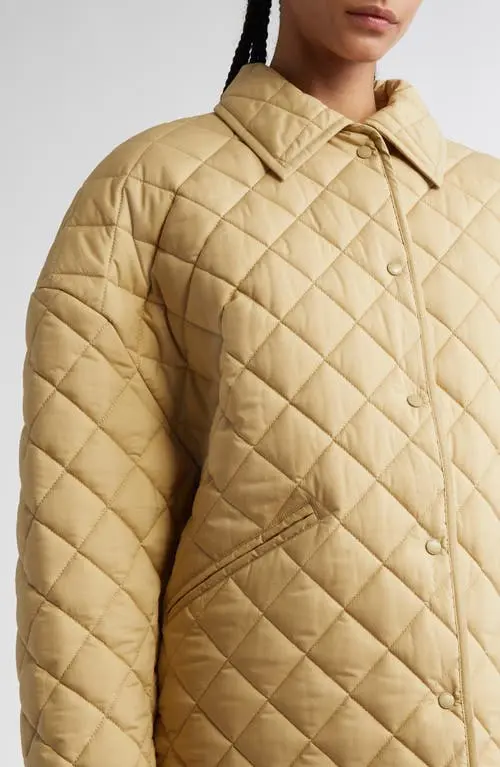 TOTEME Oversized Quilted Jacket - Desert