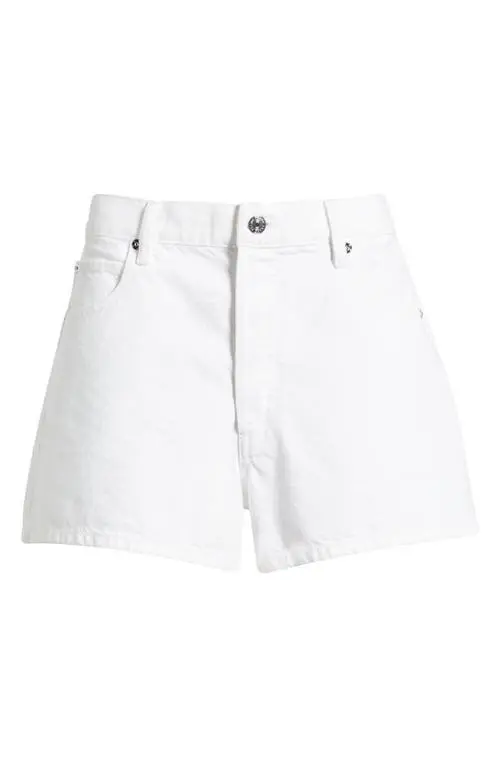 FRAME Hang High-waist Denim Shorts - White