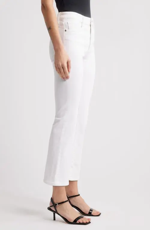 FRAME The Reboot High Waist Ankle Bootcut Jeans - White