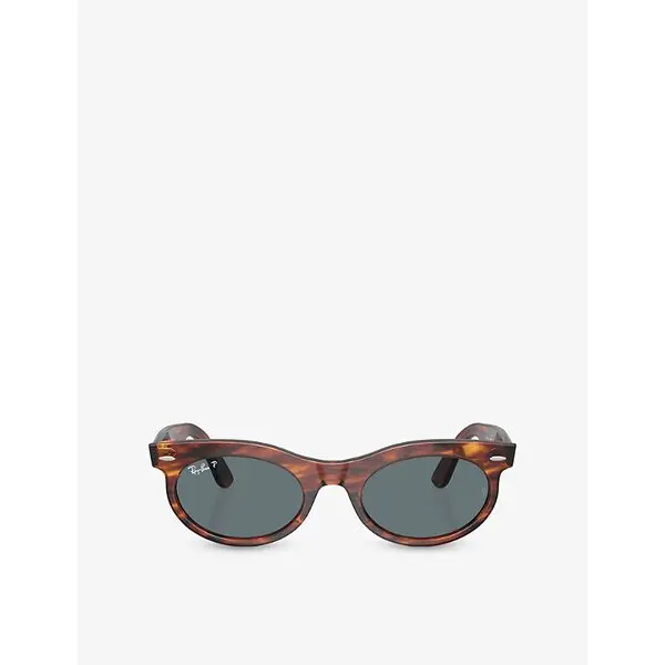 Ray-ban Wayfarer Oval-frame Sunglasses - Brown
