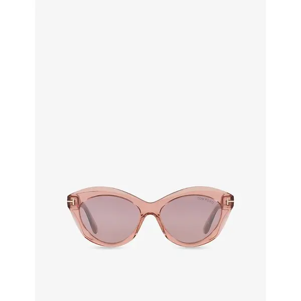 TOM FORD Tr001841 Oval-frame Sunglasses - Pink