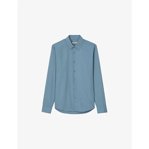 Sandro Classic Long-sleeve Cotton-blend Shirt