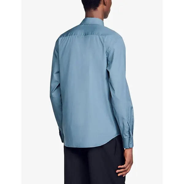 Sandro Classic Long-sleeve Cotton-blend Shirt