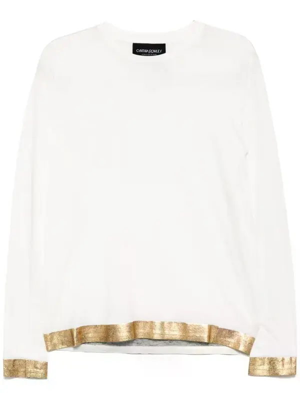 Cynthia Rowley Long-sleeved T-shirt - White