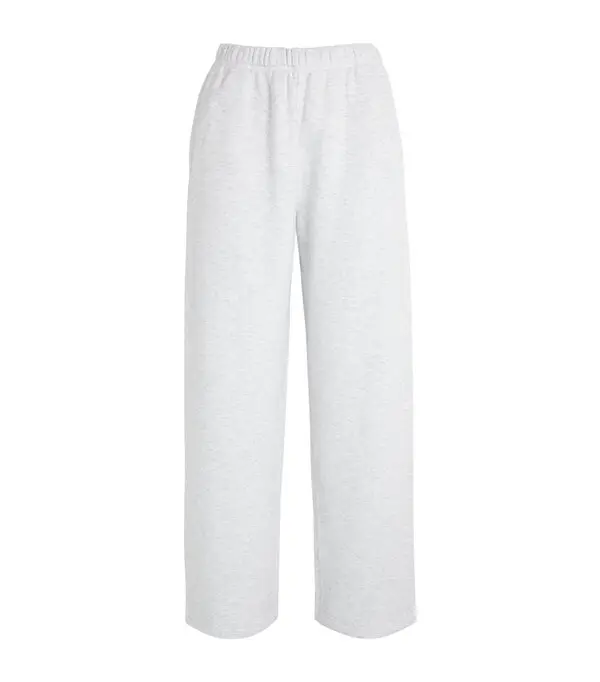 SKIMS Cotton-blend Fleece Straight Sweatpants - Grey