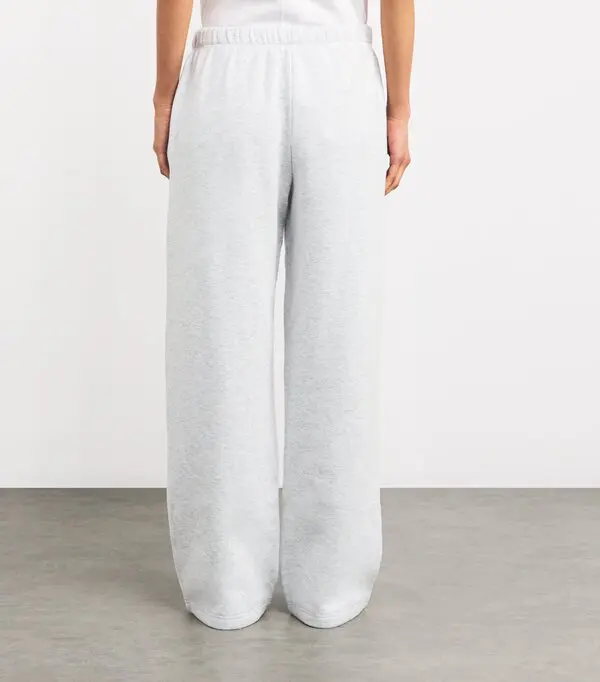 SKIMS Cotton-blend Fleece Straight Sweatpants - Grey