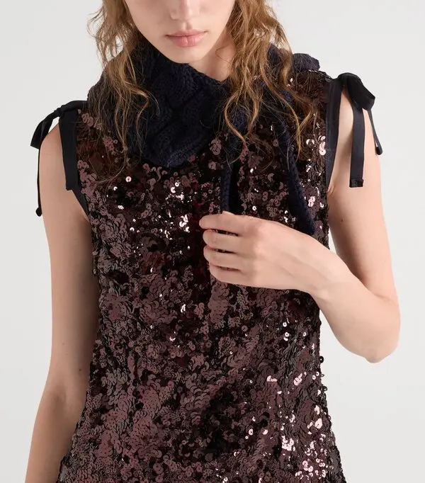 Prada Sequinned Midi Dress