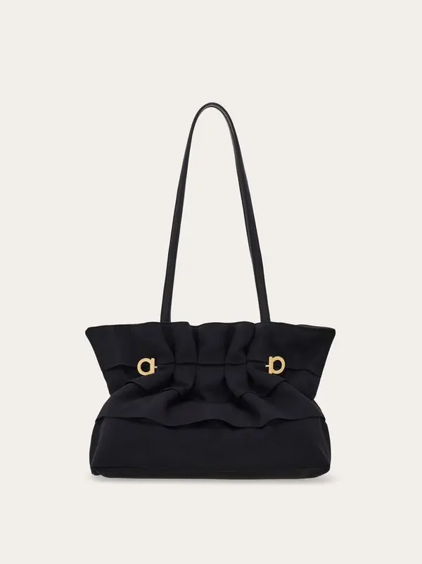 FERRAGAMO Soft Shoulder Bag - Black