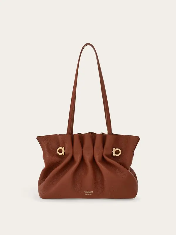 FERRAGAMO Soft Shoulder Bag - Brown