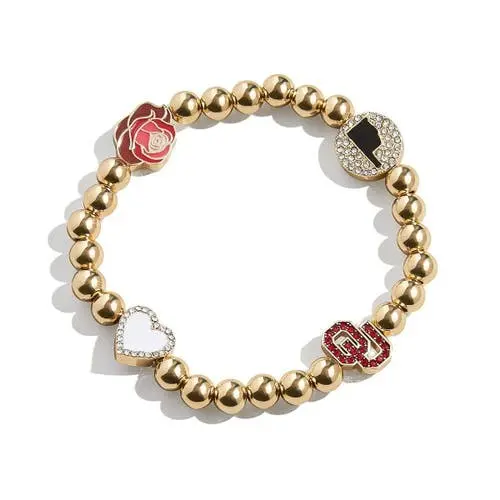 Baublebar Oklahoma Sooners Mixed Icon Pisa Bracelet