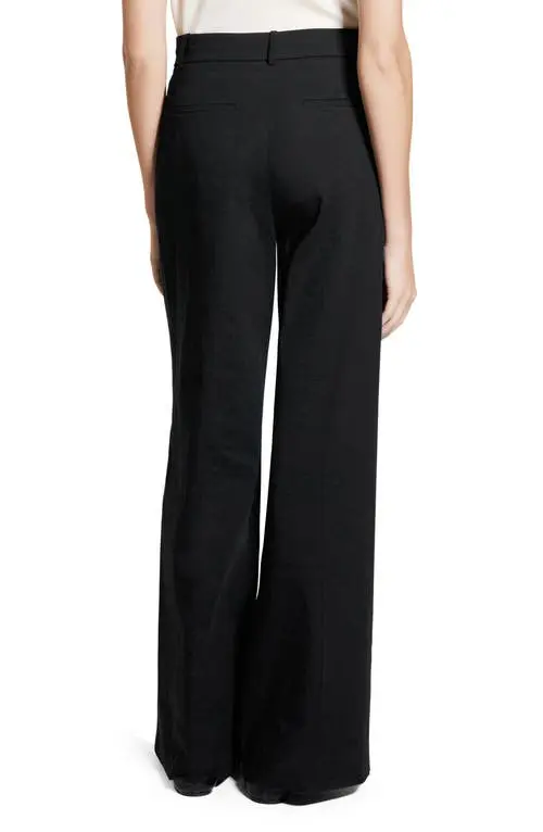 Theory Linen Blend Wide Leg Pants - Black