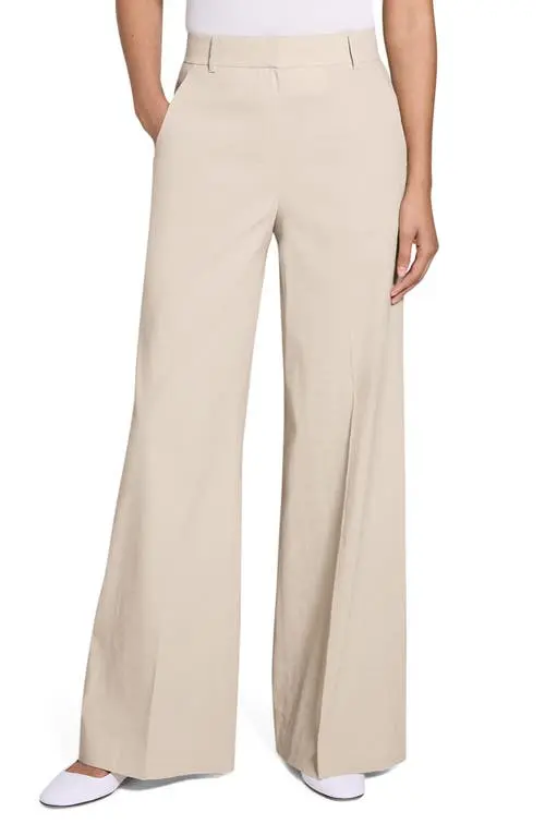 Theory Linen Blend Wide Leg Pants