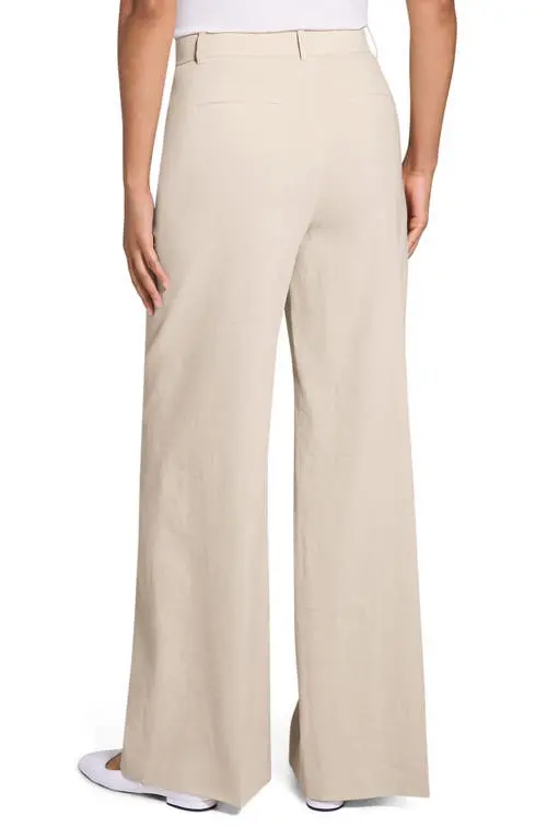 Theory Linen Blend Wide Leg Pants