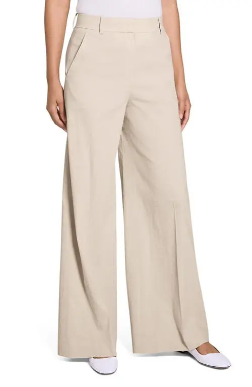 Theory Linen Blend Wide Leg Pants