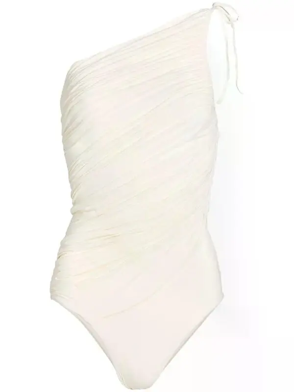Giambattista Valli Asymmetric One-shoulder Swimsuit - White