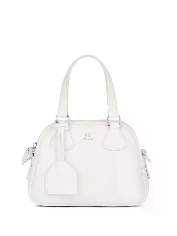 COURREGES Mini Ac Stud Tote Bag - White