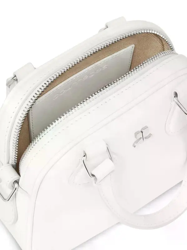 COURREGES Mini Ac Stud Tote Bag - White