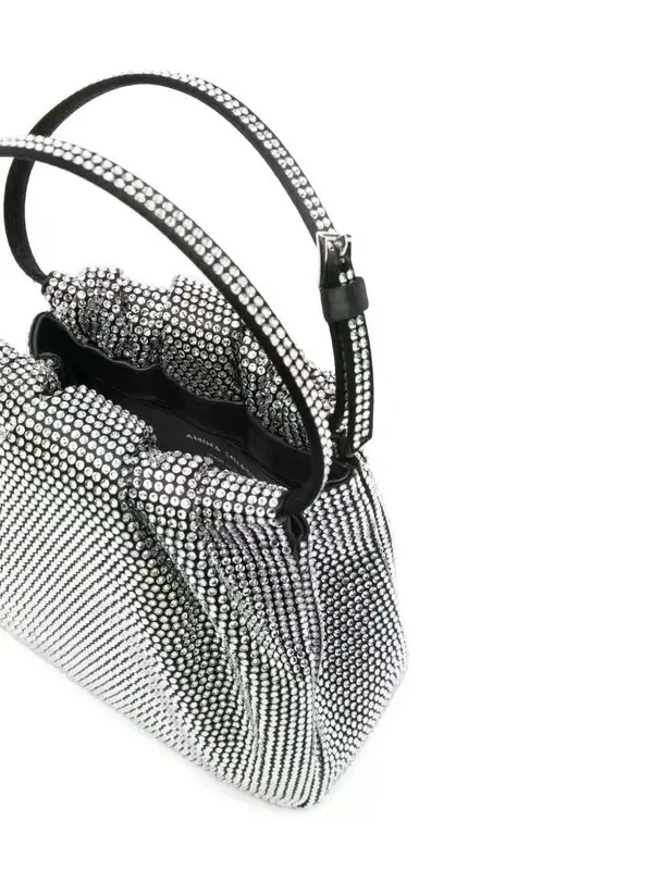Amina Muaddi Vittoria Mini Bag - Black