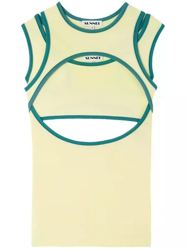 Sunnei Stretch Tank Top - Yellow
