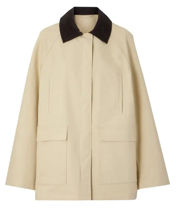 TOTÊME - Corduroy-Trimmed Coated-Canvas Chore Jacket