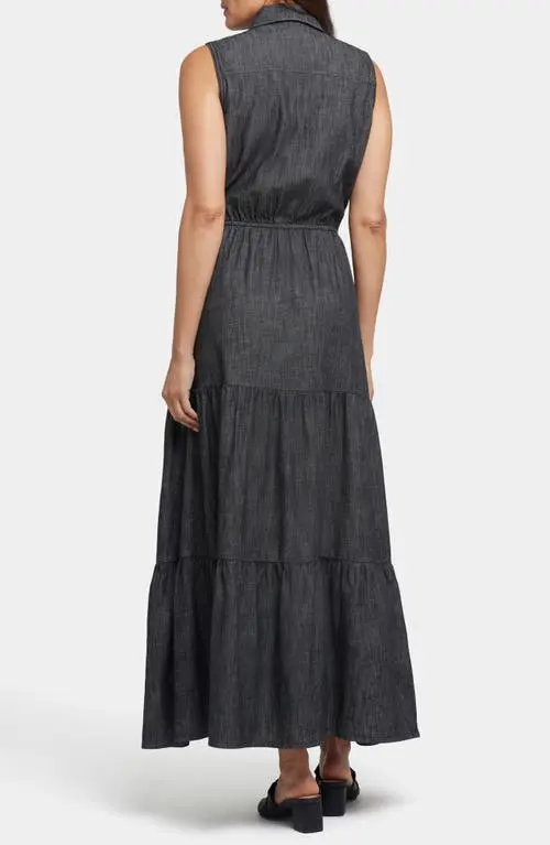 NYDJ Megan Sleeveless Tiered Maxi Dress