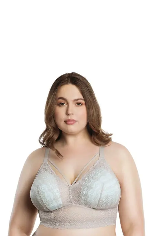 Parfait Mia Wire-free Padded Lace Bralette - Sandstone
