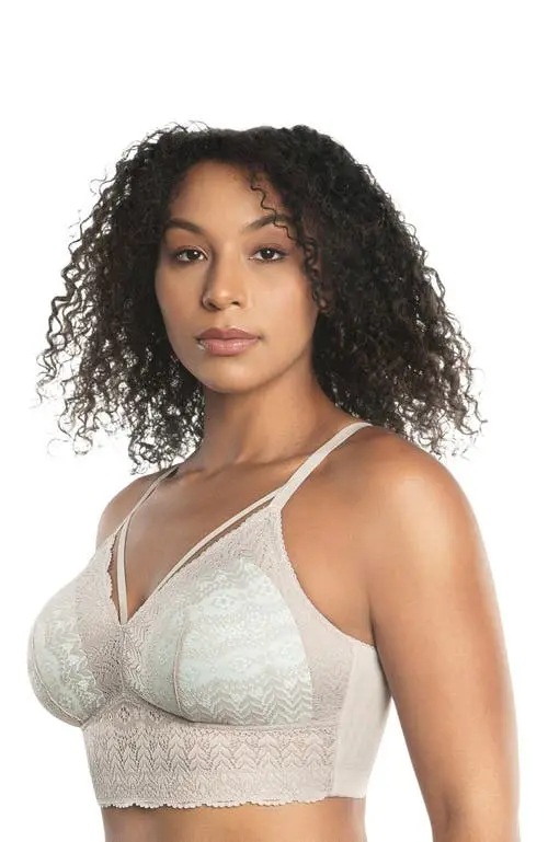 Parfait Mia Wire-free Padded Lace Bralette - Sandstone