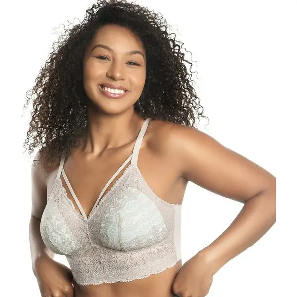 Parfait Mia Wire-free Padded Lace Bralette - Sandstone