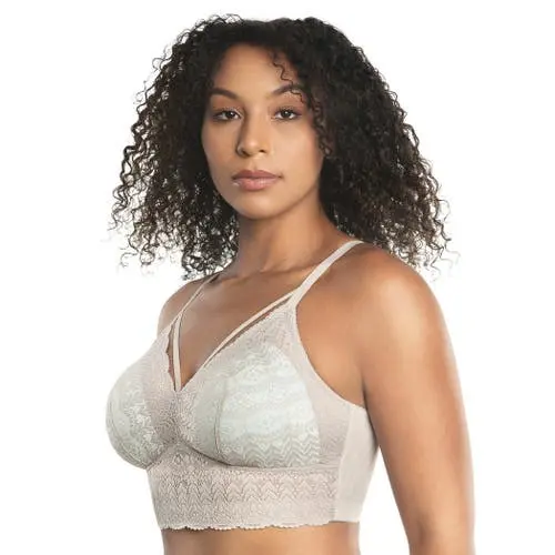 Parfait Mia Wire-free Padded Lace Bralette - Sandstone
