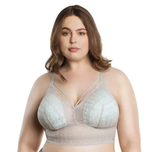 Parfait Mia Wire-free Padded Lace Bralette - Sandstone