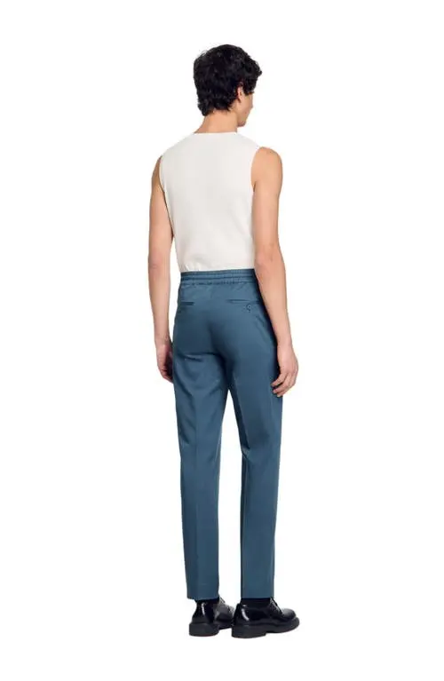 Sandro Elasticated Drawstring Straight-leg Trousers