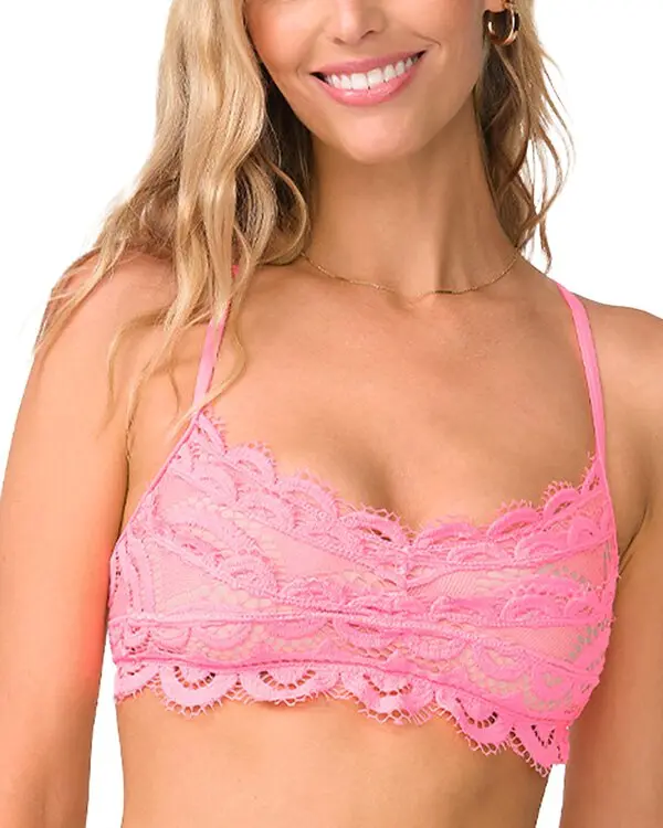 PQ SWIM Lace Bralette Bikini Top - Tulip