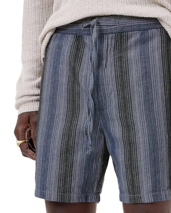 John Varvatos David Drawstring Shorts - Denim Heather