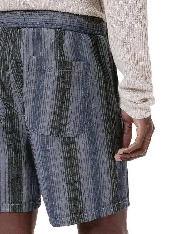 John Varvatos David Drawstring Shorts - Denim Heather