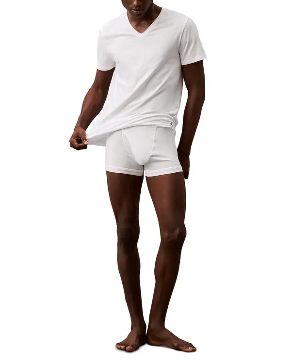 Calvin Klein Cotton Classics V Neck Tees, Pack Of 3 - White