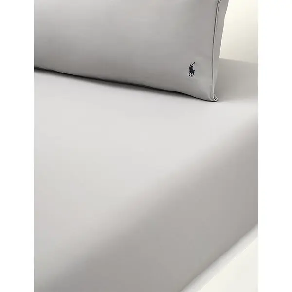 Ralph Lauren Logo-embroidered Cotton Fitted Sheet