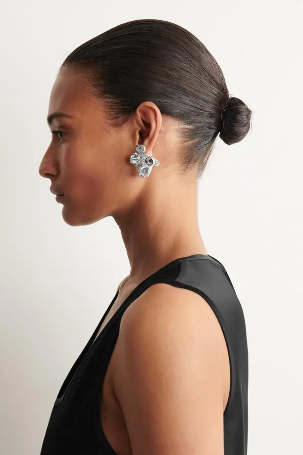 Cos Mismatched Floral Earrings