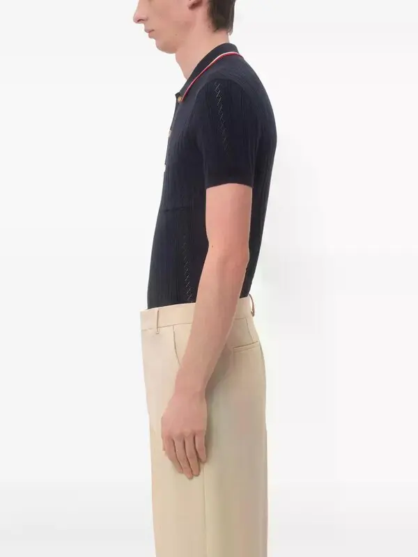 Valentino Garavani Navy Polo Shirt - Blue