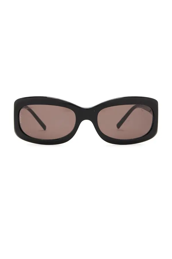Chanel Interlocking Cc Oversize Tinted Sunglasses - Black