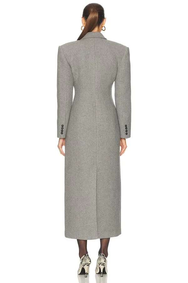 EAVES Yaron Manteco Wool Coat - Light Grey