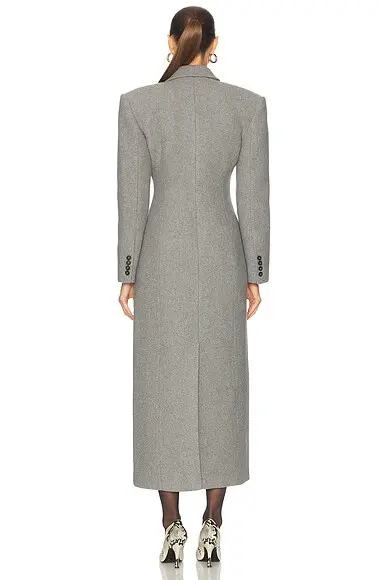 EAVES Yaron Manteco Wool Coat - Light Grey
