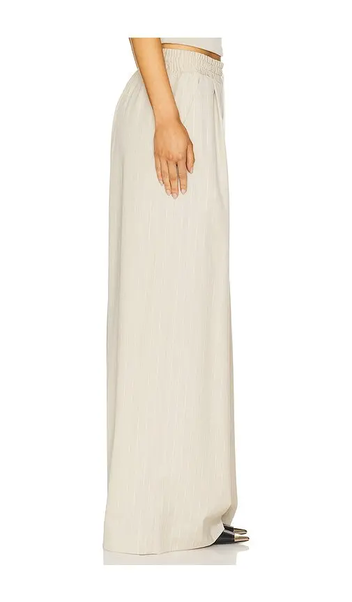 ST. AGNI Pinstripe Wool Drawstring Pants