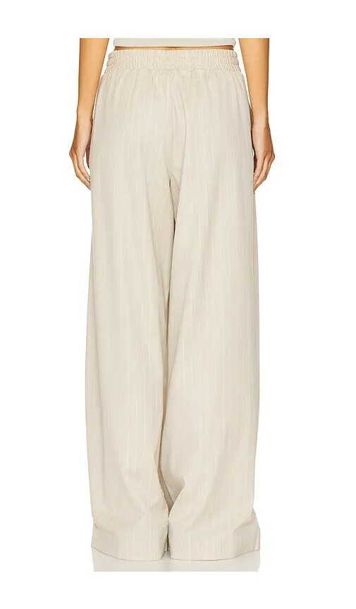 ST. AGNI Pinstripe Wool Drawstring Pants