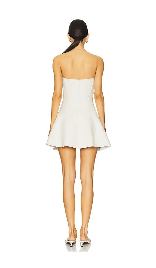 Norma Kamali Strapless Grace Mini Dress - Cream