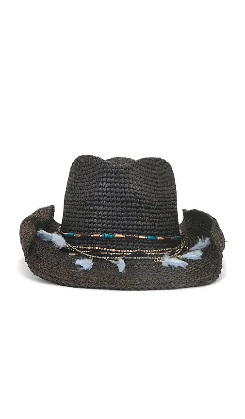 NIKKI BEACH Morgan Cowboy Hat - Black