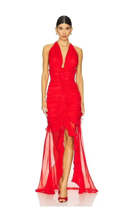 For Love & Lemons Kayta Gown - Red