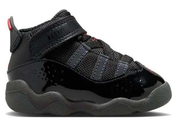 JORDAN 6 Rings Sneakers - Black/anthracite/fire Red