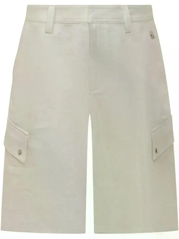 Off-White Linen Cargo Shorts
